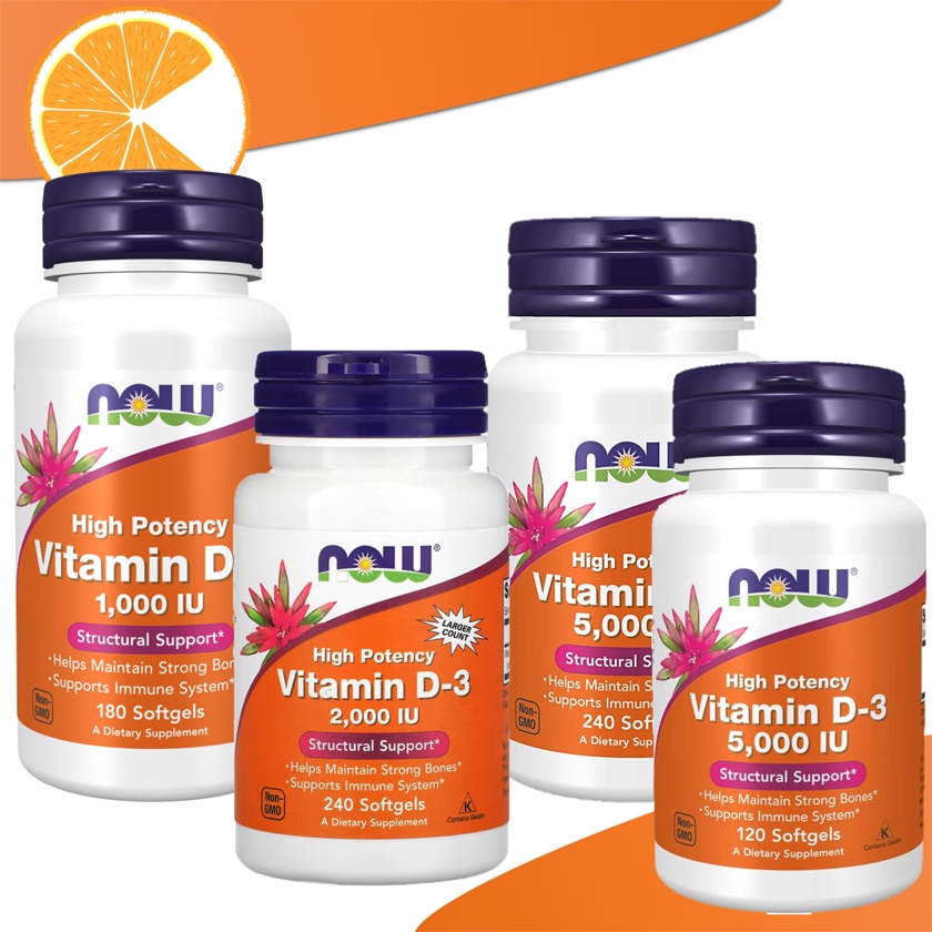 Now High Potency Vitamin D3 1000IU 180 Softgels / 5000IU 120 / 240 Softgels | Shopee Philippines