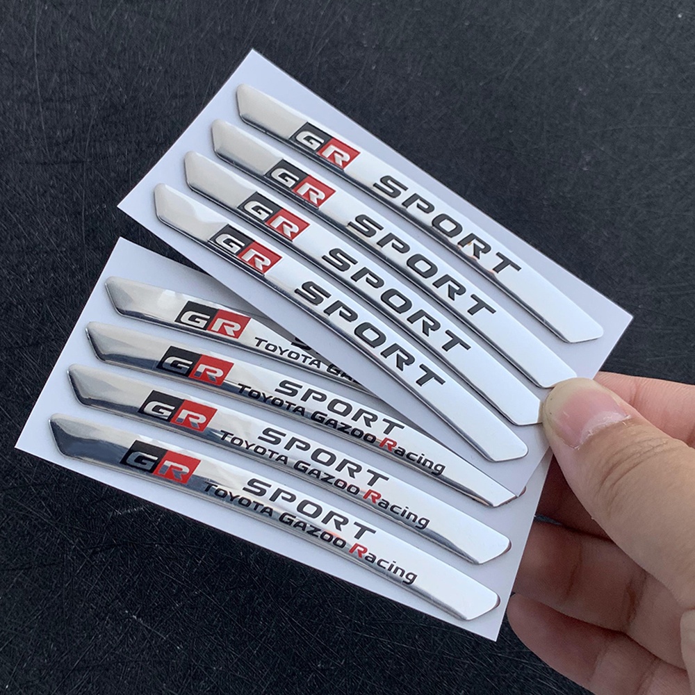 3D Aluminum Car Wheel Hub Stickers Toyota Emblems Badge Decoration For ...