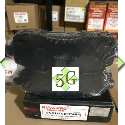 BRAKE DISC PAD VA-6118K FRONT AND REAR MITSUBISHI CANTER 4M40 99'-04 ...