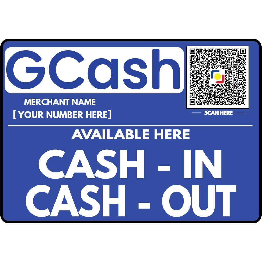 Gcash Qr Code Signs For Businesses and Stores, Load Centers and Other ...