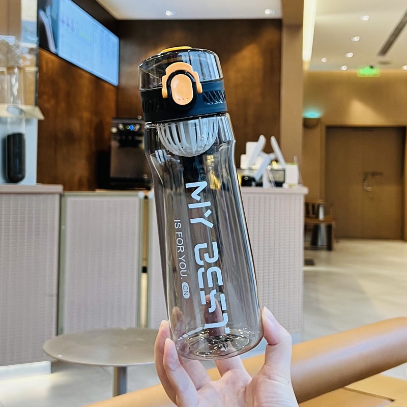 Th Plastic gym water bottle with water supplement with color filter ...