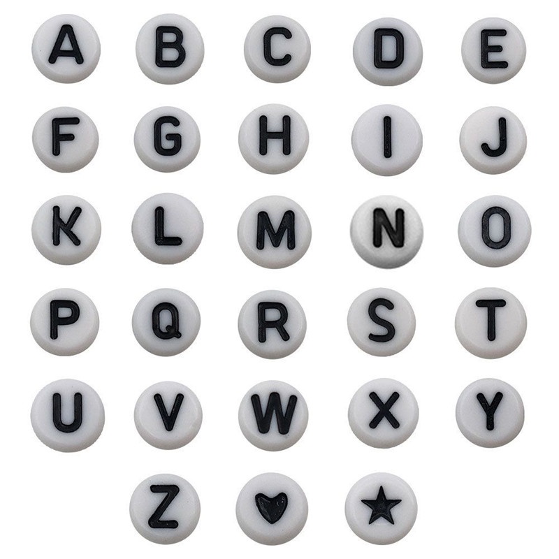 50Pcs/lot 4x7mm Acrylic Spacer Beads Letter Beads Oval Alphabet Beads ...