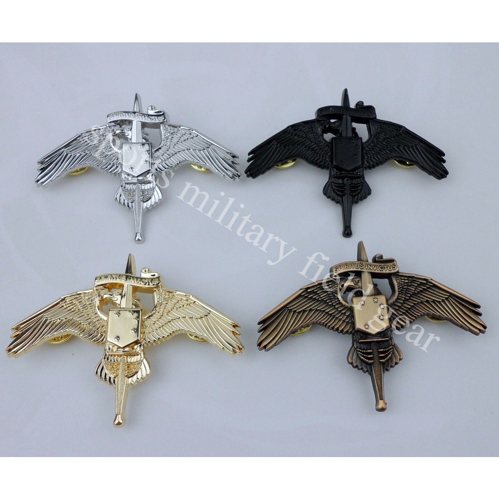 USMC MARSOC BADGE WINGS Pin US Marine Raider Insignia Spiritus Invictus ...