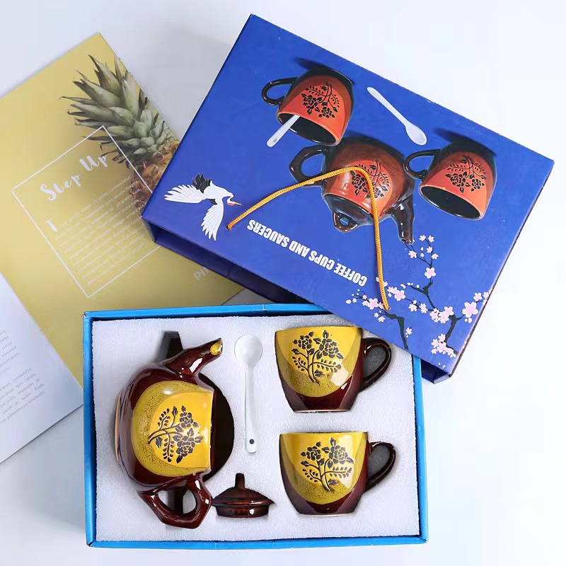 ALOHA Elegant Teacups Gift Box Set Elegant And Lovely Teapot Teacup ...