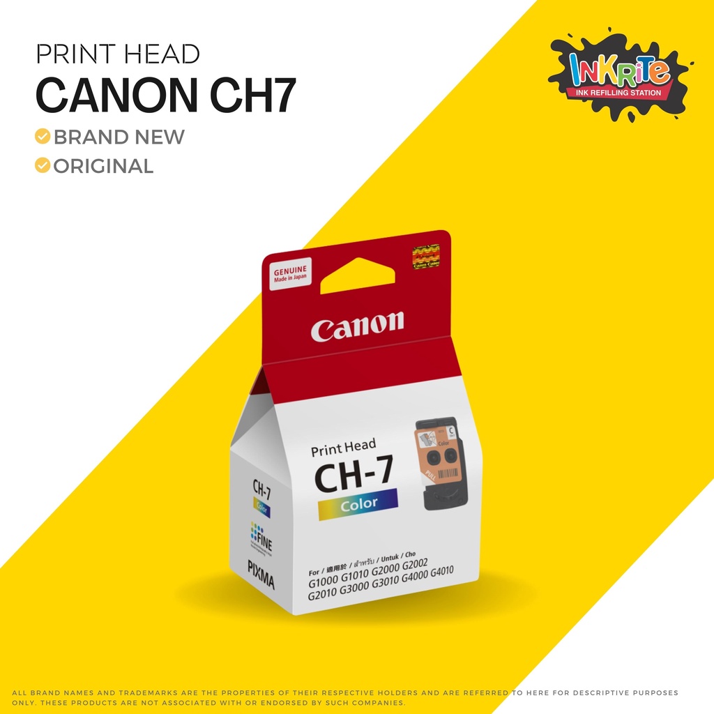 Brand New Print Head Canon BH7 CH7 for Canon G1000 G1010 G2000 G2002 ...