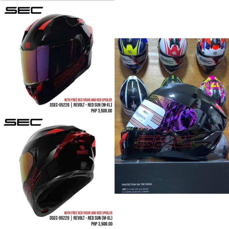 SEC REVOLT LIMITED EDITION (FREE EXTRA VISOR & SPOILER) | Shopee ...
