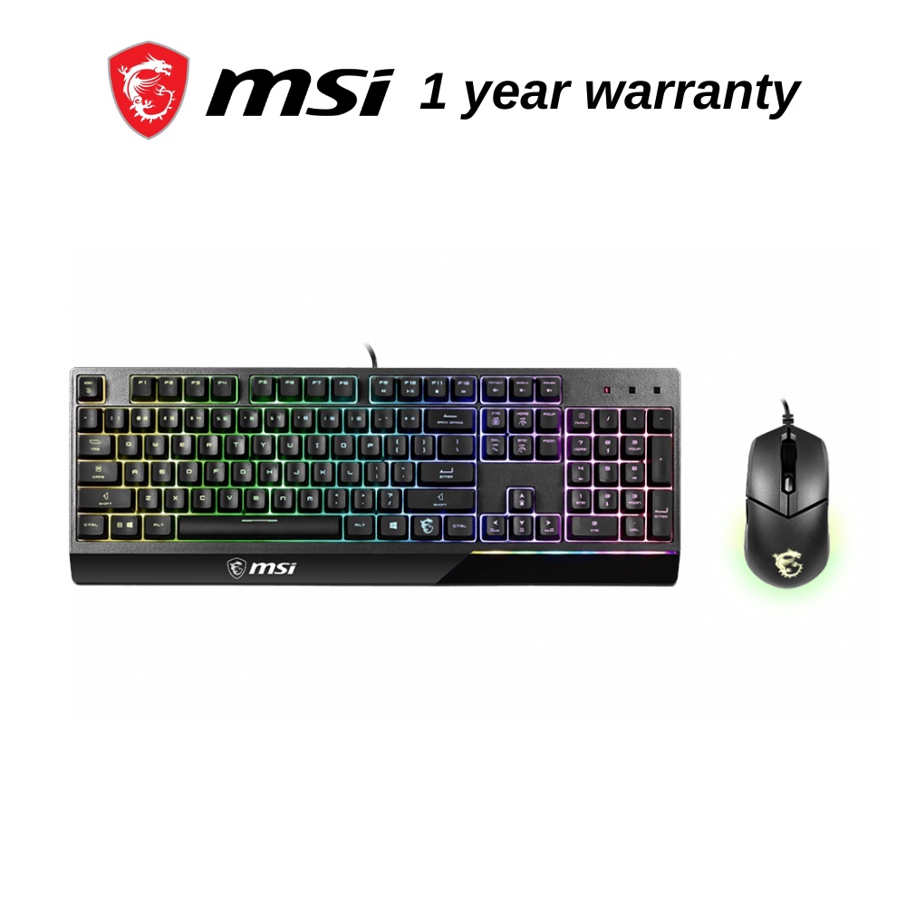 Msi Gaming Gear Vigor GK30 Combo Gaming RGB Mechanical-Like Keyboard ...