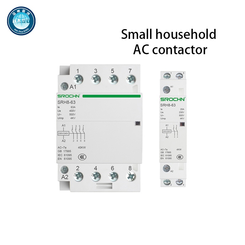 Contactor SRH8 small guide rail AC contactor module single-phase 220V ...