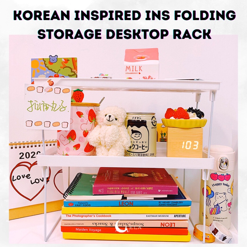 Korean Inspired INS Folding Storage Desktop Rack | Shopee Philippines