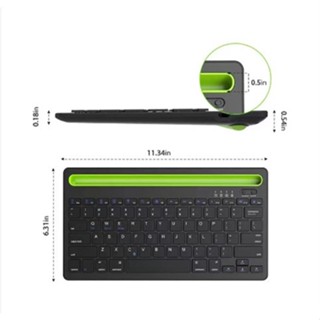 OW RK908 Portable Universal 2.4GHz Wireless Bluetooth 3.0 Keyboard ...