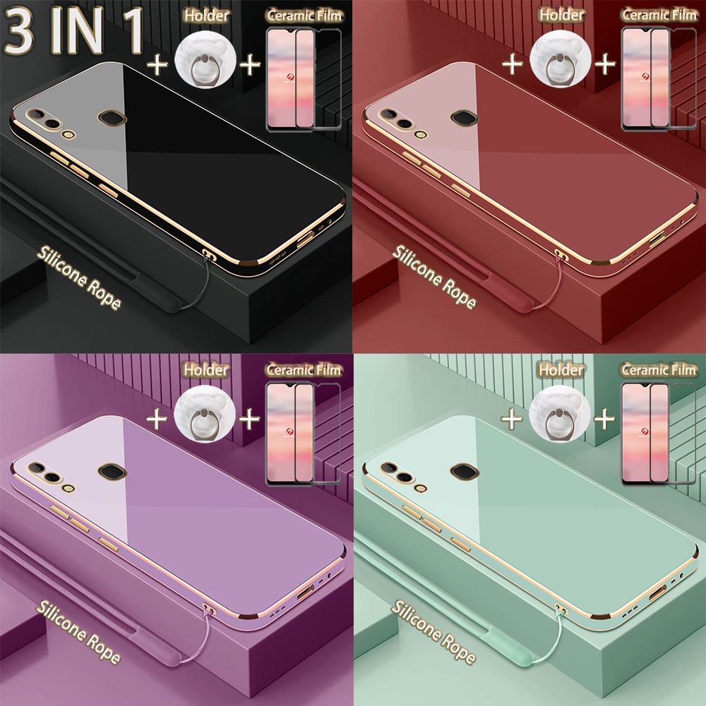 3 In 1 For Cherry Mobile Flare S8 Pro Electroplated Straight Golden ...