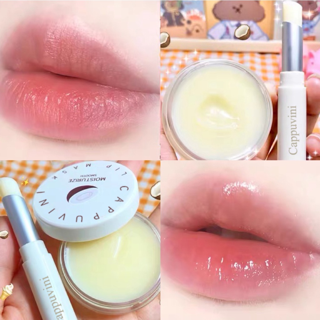 Cappuvini Coconut Lip Balm Moisturizing Nourishing Lightening Lip Lines ...