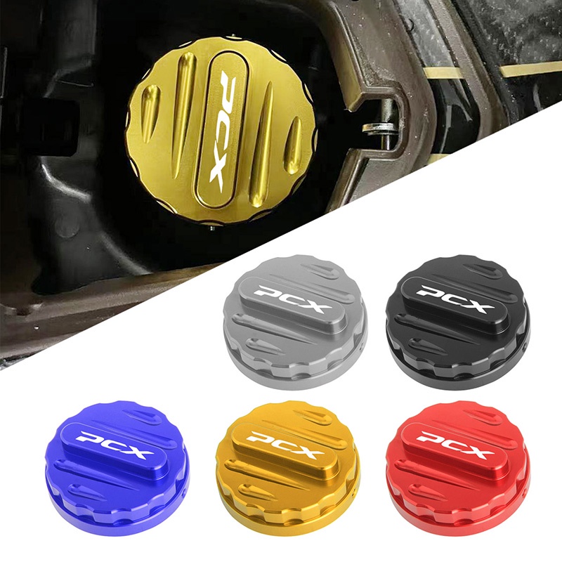 PCX Motorcycle Fuel Tank Cover Gas Case Cap Red CNC Aluminum ...