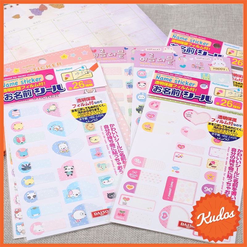 Name Sticker (1 Sheet) Can Write Message Tag To Attach The Ball Things ...