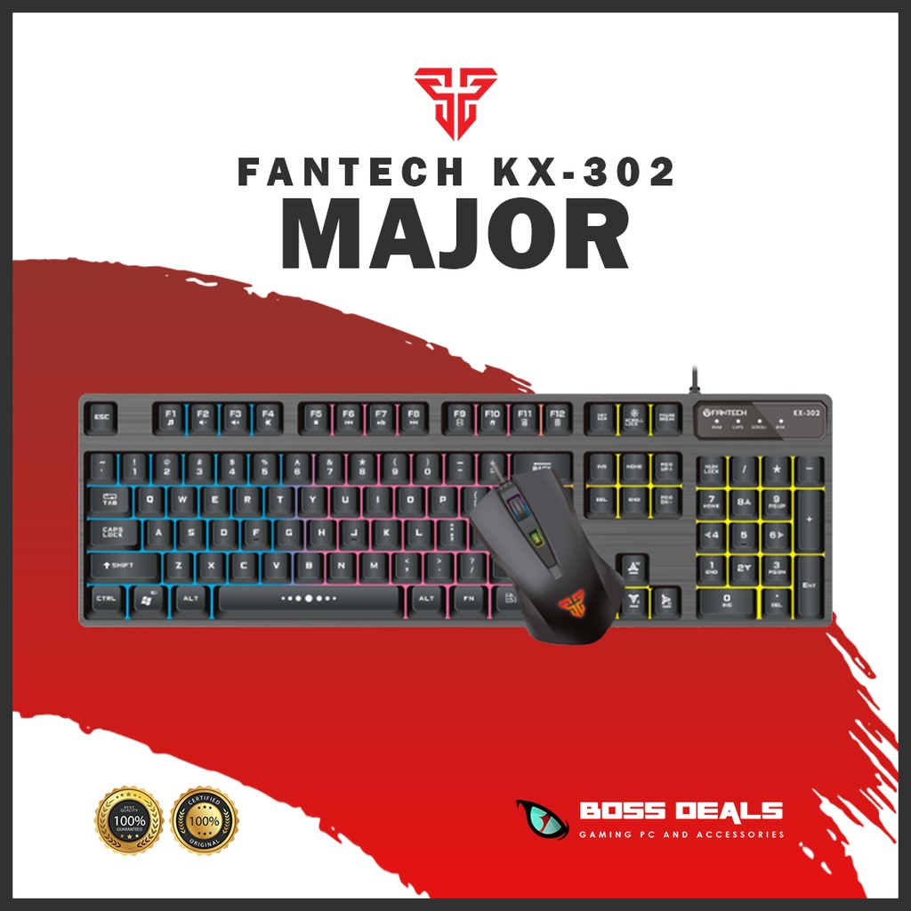 FANTECH KX302 Major Gaming Keyboard and Mouse Combo | Shopee Philippines
