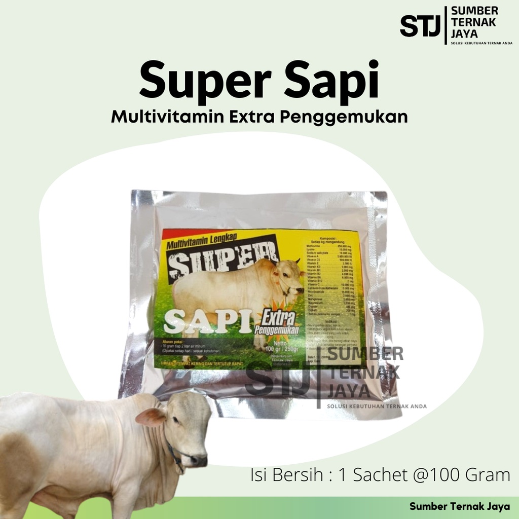 Super Cow 100gram Multivitamin Super Extra Beef Fattening Multivitamin ...