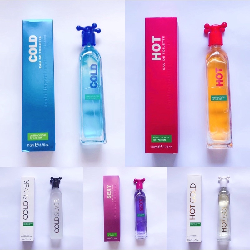 benetton perfume cold silver/ hot gold 100/110ml | Shopee Philippines