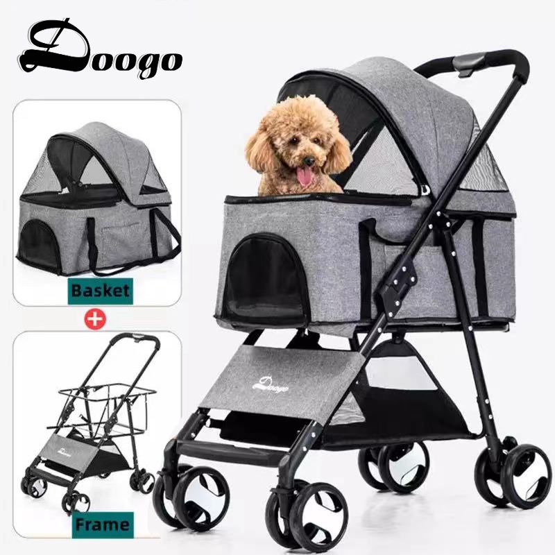 Doogo Pet Stroller Separable Dog Four-Wheeled Outing Detachable Handbag ...