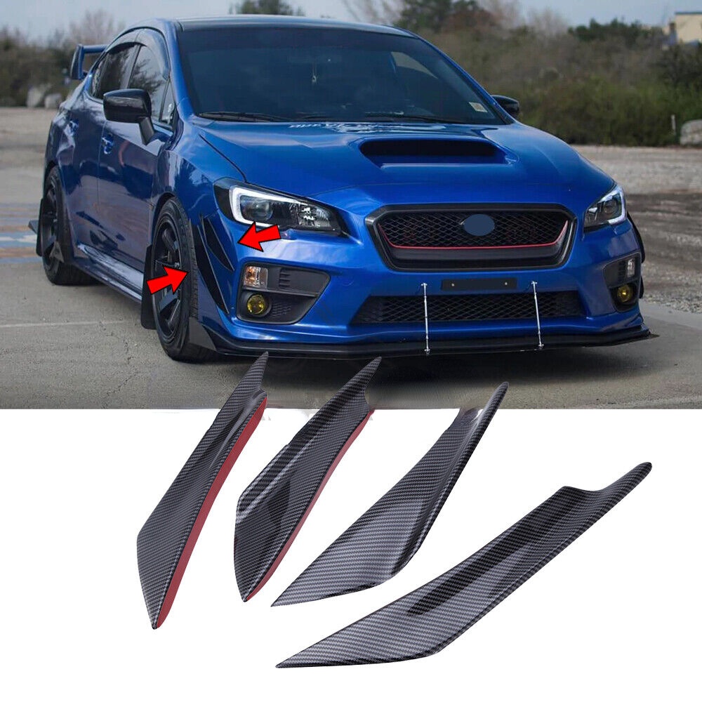 LANTOP 4PCS Car Front Bumper Canard Splitter Lip Diffuser Splitter ...