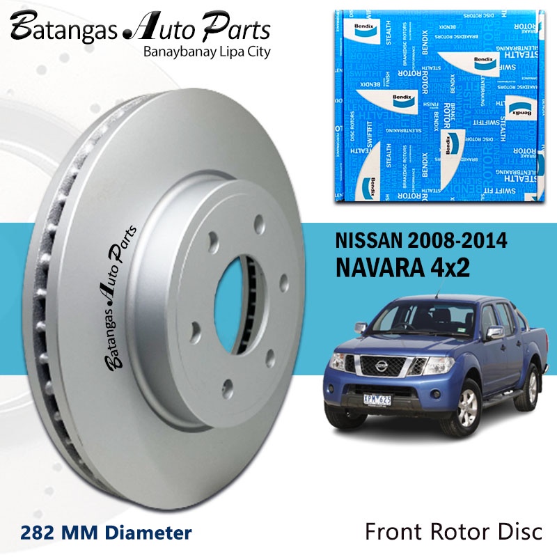 ROTOR DISC NISSAN NAVARA 4x2 2008-2014 FRONT BENDIX 1PC 282MM DIAMETER ...