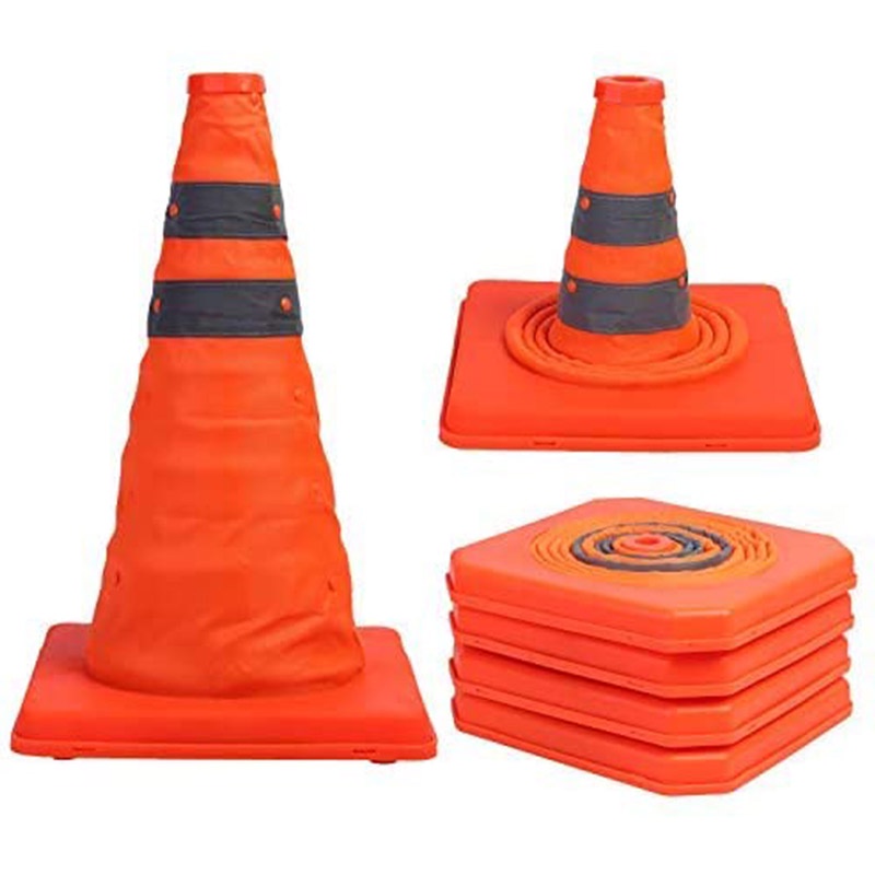 45cm Height Collapsible Traffic Cones Multi Purpose Pop up Reflective ...