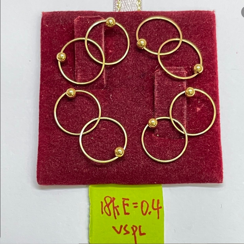 ️COD ️18k Saudi Gold Pawnable/Nasasanla 10mm Loop Ball Earrings ...