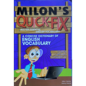 MILON'S QUICK-FIX: A CONCISE DICTIONARY OF ENGLISH VOCABULARY | Shopee ...