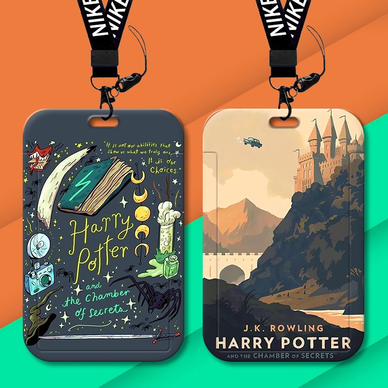 Anime Cartoon Harry Potter Student School ID Card Long Lanyard Neck ...