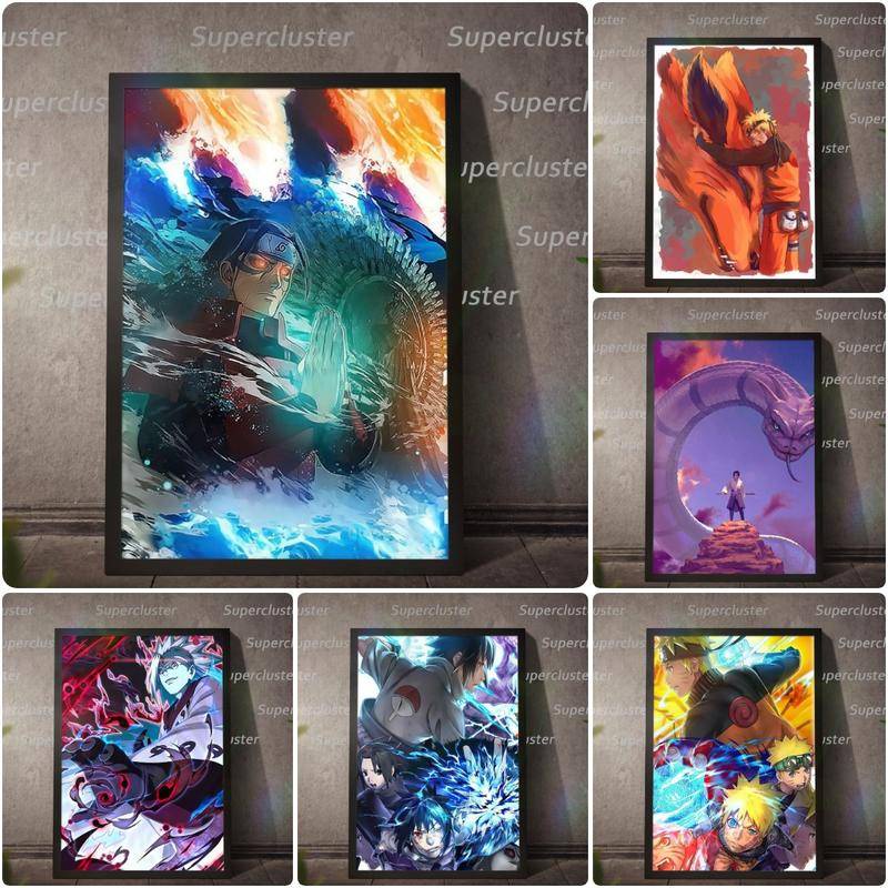 Naruto Canvas Painting Sasuke Itachi Hokage ultimate Anime Poster Wall ...