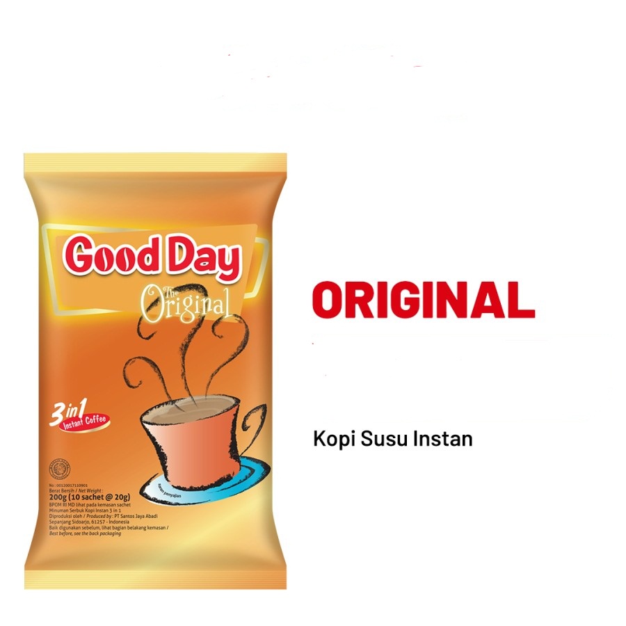 Good DAY THE ORIGINAL Instant Coffee 20GR SACHET | Shopee Philippines