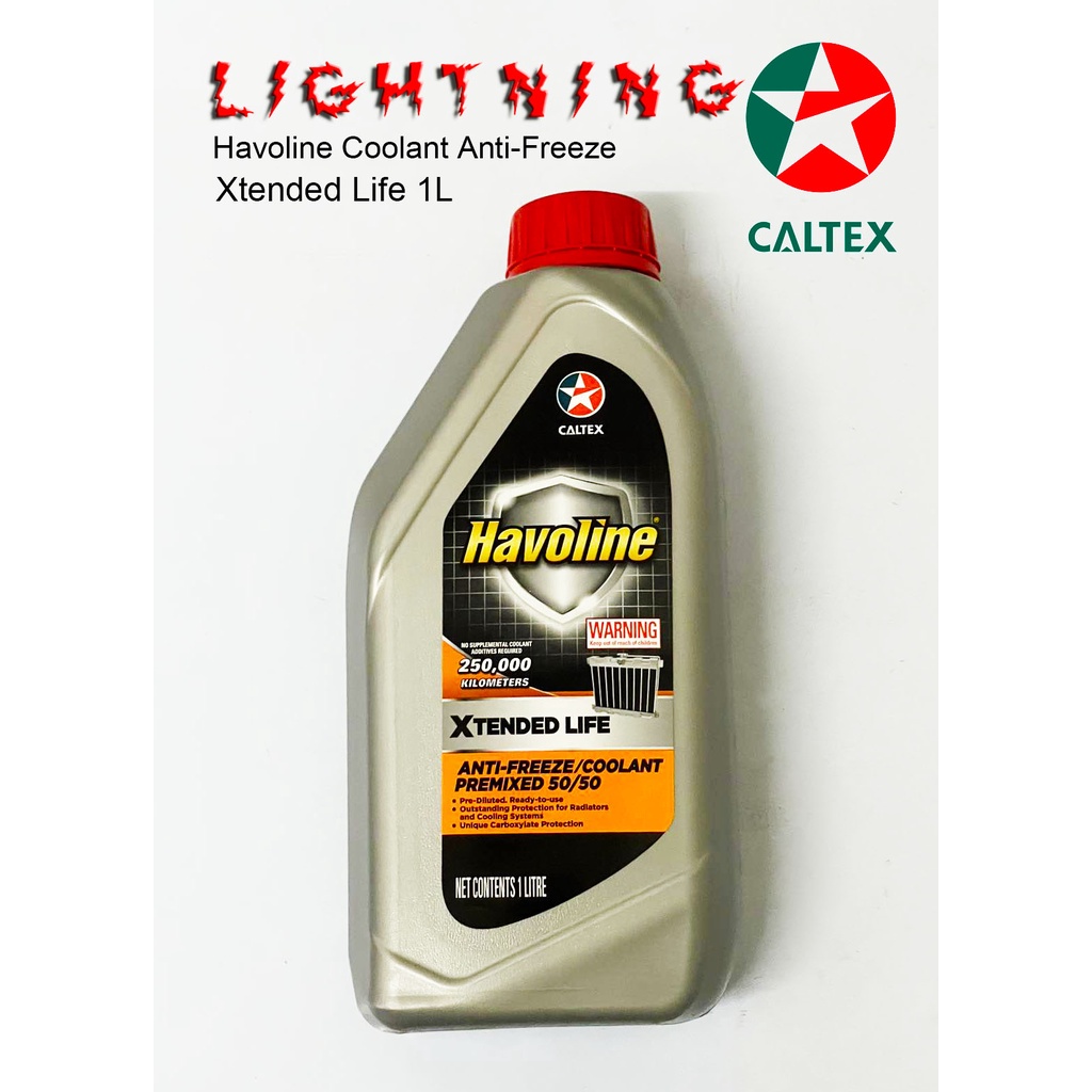 Havoline Coolant Anti-Freeze Xtended Life 1L | Shopee Philippines