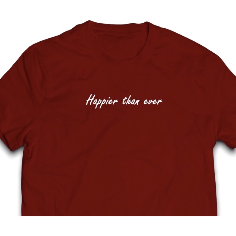 Happier Than Ever Oversized Minimalist Aesthetic Statement Shirt ...