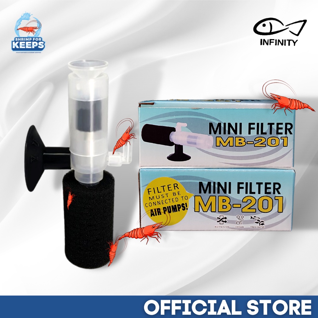 Infinity Mini Filter MB-201 Sponge Filter With Dwarf Shrimp Guard ...