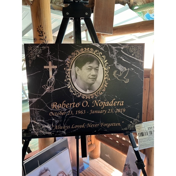 PERSONALIZED TEMPORARY MEMORIAL TOMBSTONE COLUMBARIUM MARKER LAPIDA IN ...