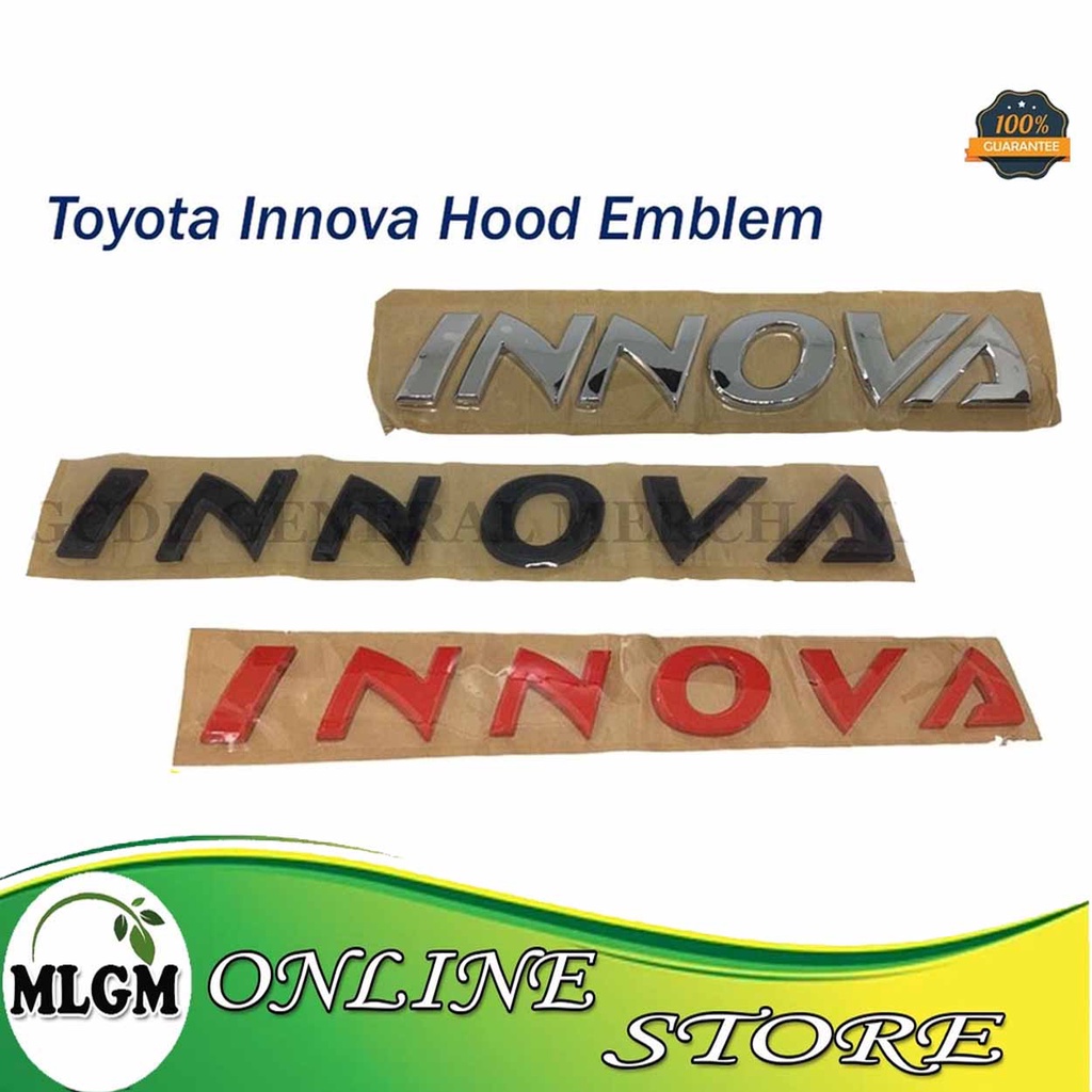 Toyota Innova Hood Emblem (Red, Black, Silver) | Shopee Philippines
