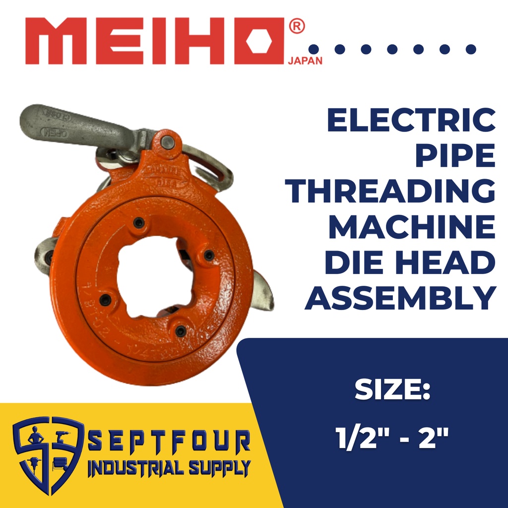 Meiho Electric Pipe Threading Machine Die Head Assembly 1/2" to 2 ...