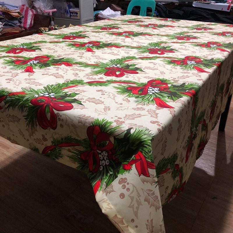 Christmas Ribbonate Design | Table Cover 4,6,8 seater | Shopee Philippines