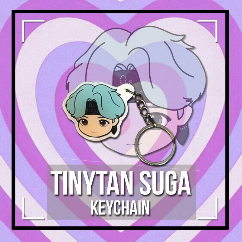 BTS TINYTAN SUGA YOONGI KEYCHAIN AND PIN | Shopee Philippines