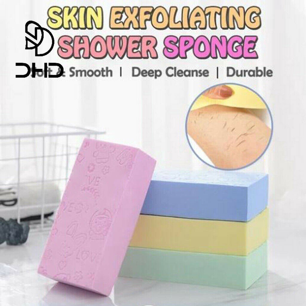 DHD Sponge Clay Bath Sponge Printed Scrub Shower Baby Scrubber Washing ...