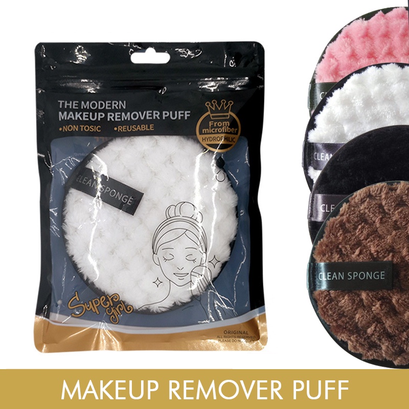 Clean water makeup remover Powder Puff Fiber sponge face wash sponge ...