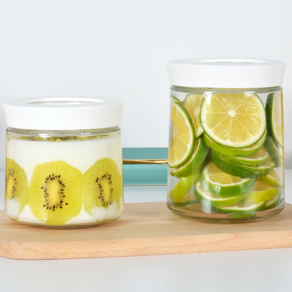 Miutiso Clear Glass Storage Jar Container with Lid Airtight Canisters ...