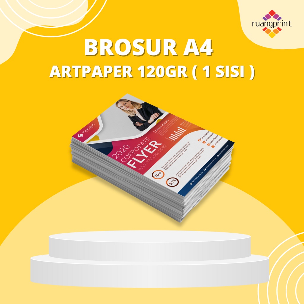 A4 Brochure Printing Art Paper Material 120gr / A4 Brochure Print / A4 ...