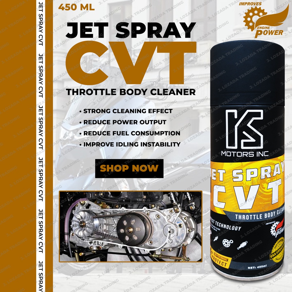 Jet Spray CVT Throttle Body Cleaner Spray 450ml- AT Motorcycle CVT ...