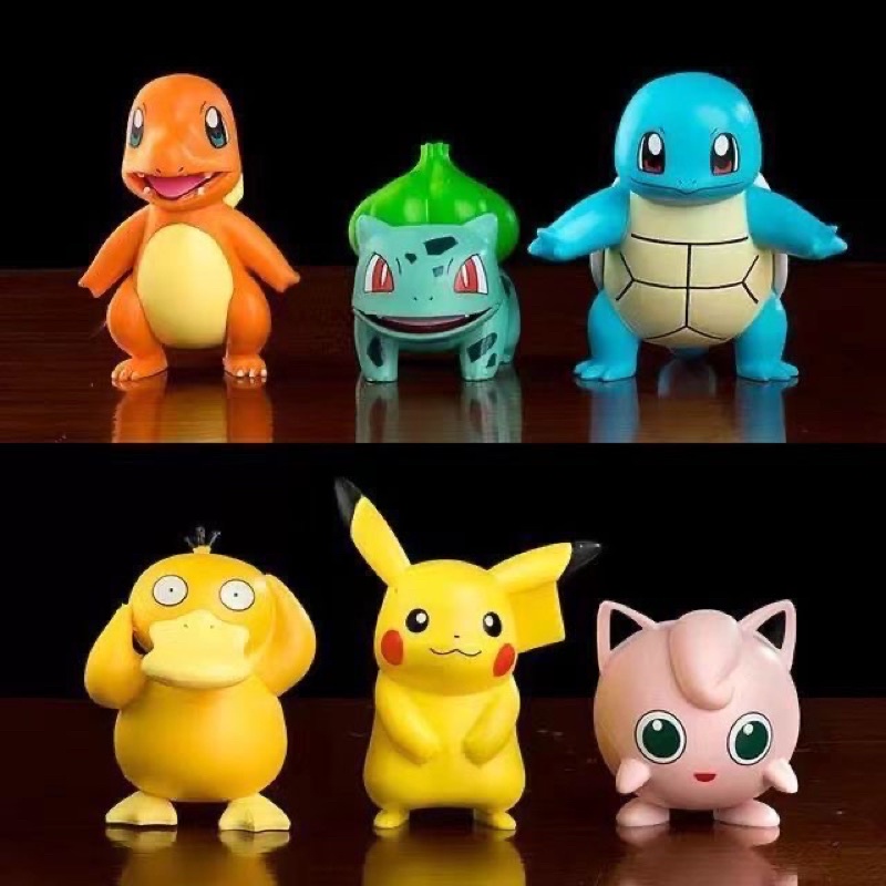 6Pcs/Set Pokemon Best Gifts Anime Figures Pikachu Jigglypuff Birthday ...