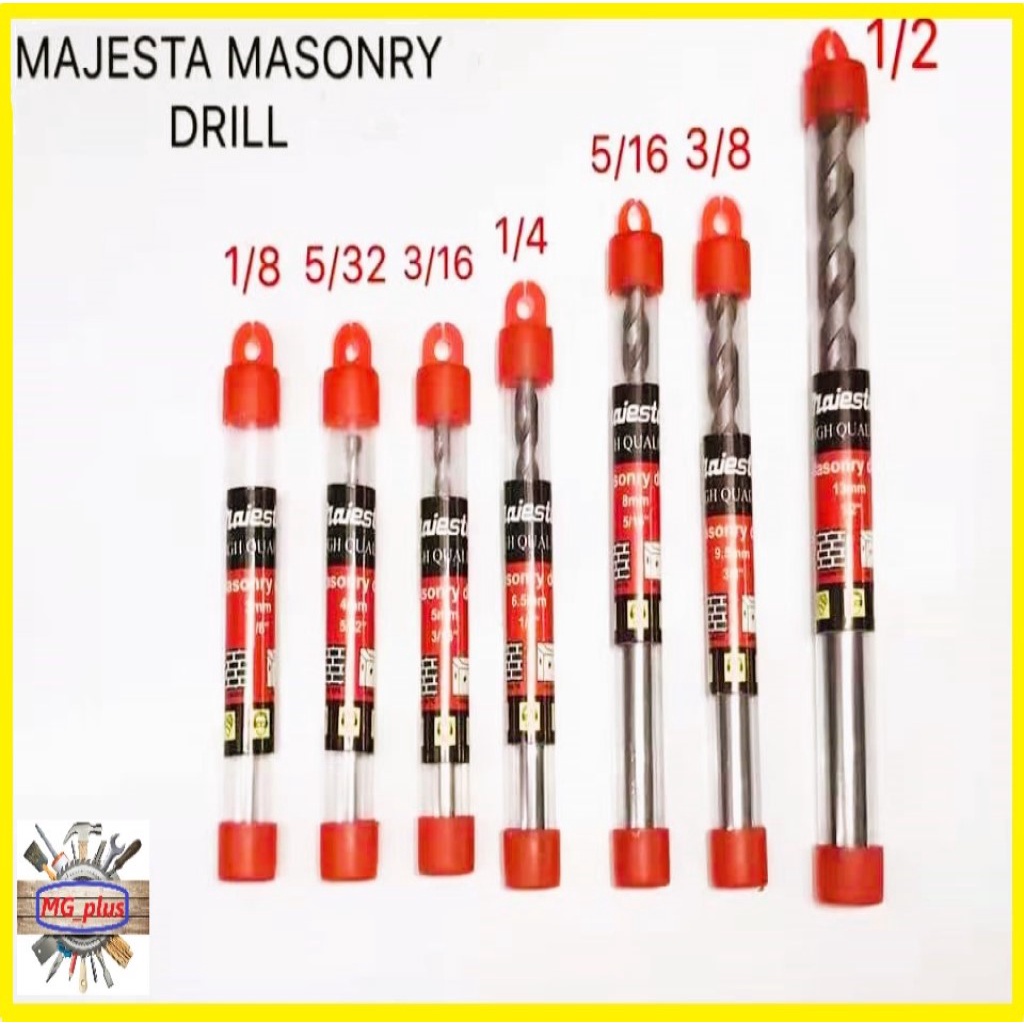 Majesta Masonry Drill Bit for Concrete 3mm, 4mm, 5mm, 6mm, 6.5mm, 8mm ...