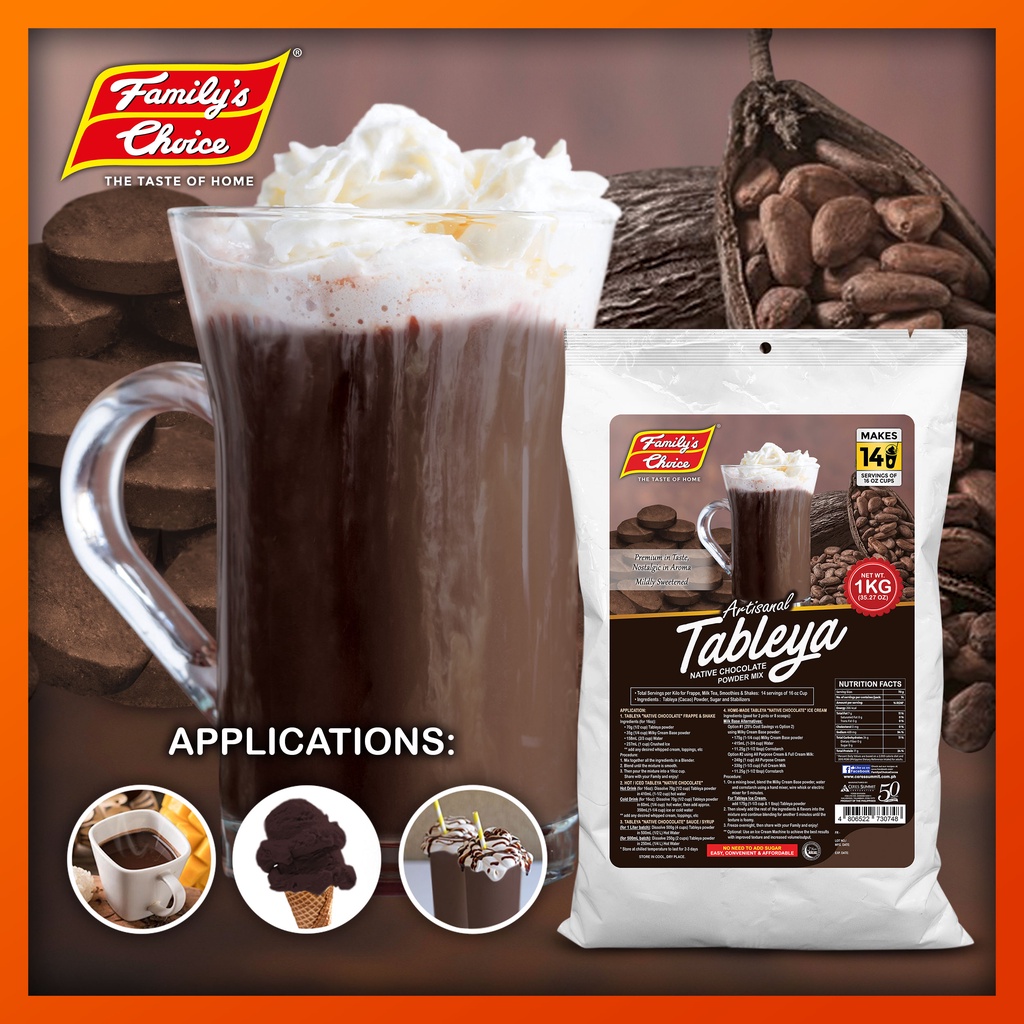 Family's Choice Artisanal Tableya Native Chocolate Powder Mix 1Kg for ...