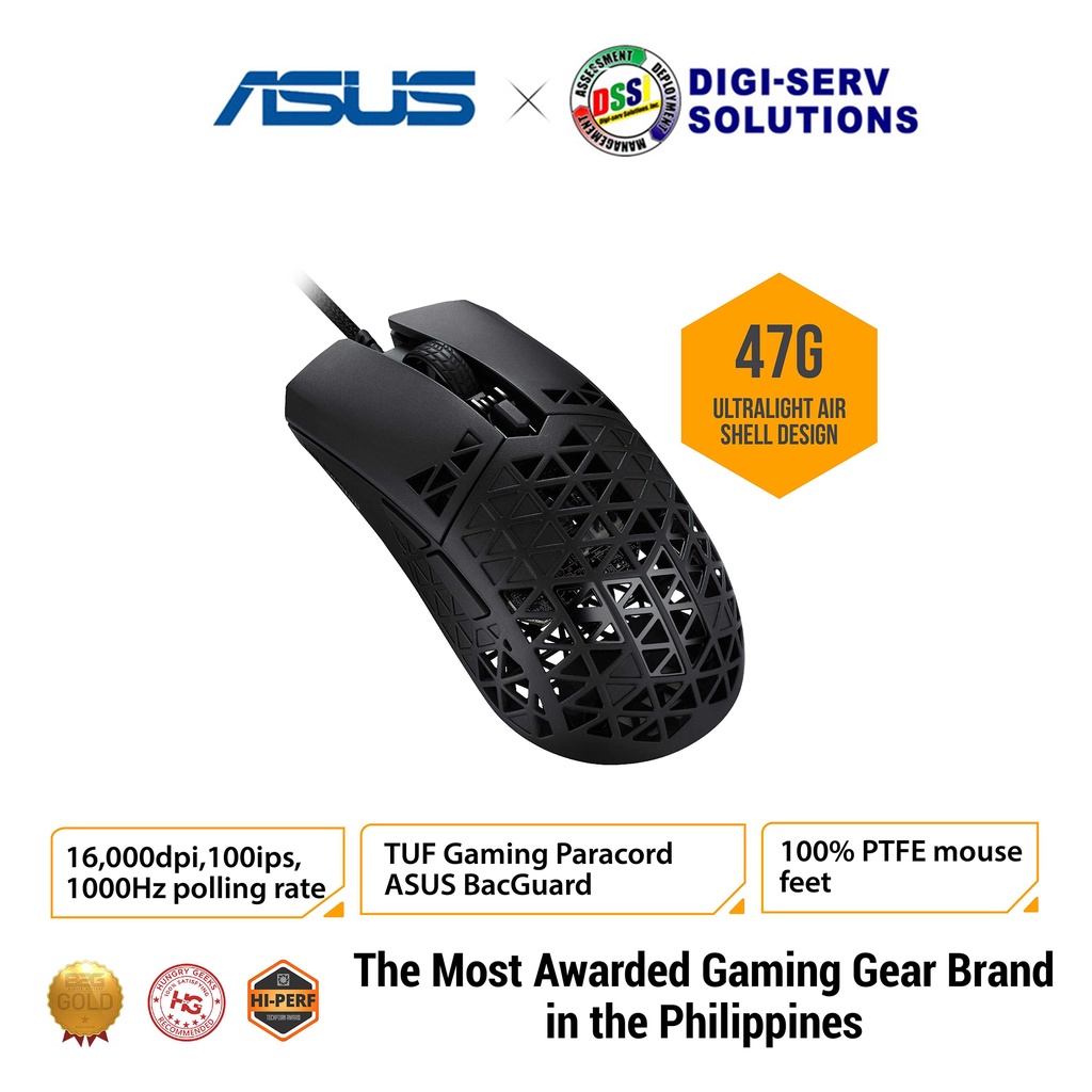 ASUS TUF Gaming M4 Air Lightweight Gaming Mouse, Six Programmable ...