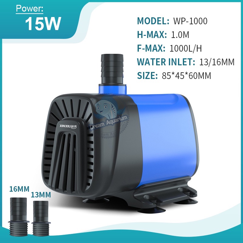 12-105W Submersible Aquarium Water Pump Fish Tank Powerhead Fountain Hydroponic Pond Air Pump ...