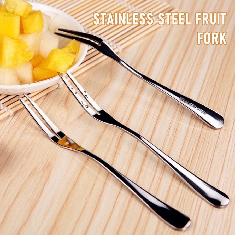 Newsky 1 Piece 5 Inch Stainless Steel Fruit Fork, Small Kimchi Cocktail ...