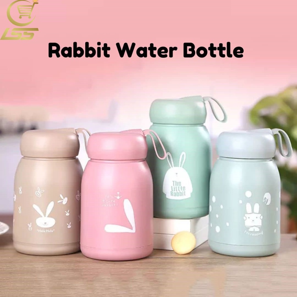 Efeq 330ml Rabbit Water Bottle Leak-proof Glass Water Cup Kids Cute ...